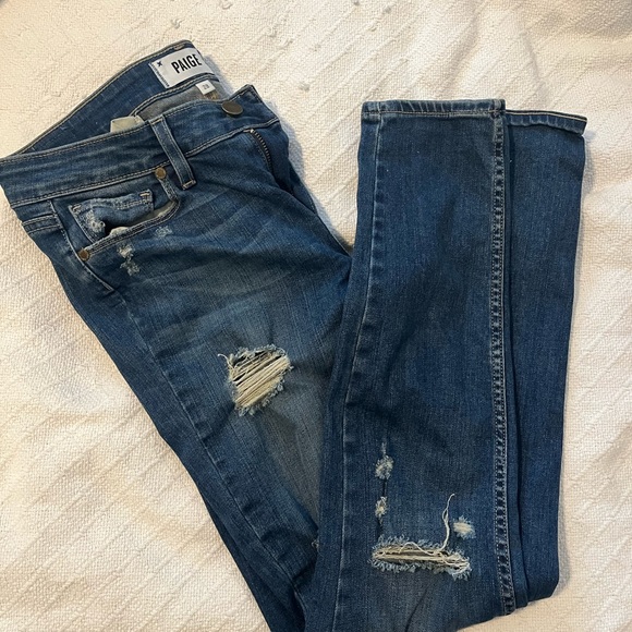 PAIGE | Jeans | Paige Distressed Skinny Jeans | Poshmark